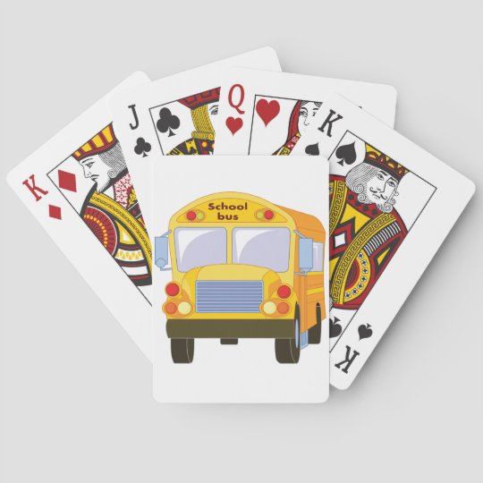 Yellow School Bus Playing Cards | Zazzle.com