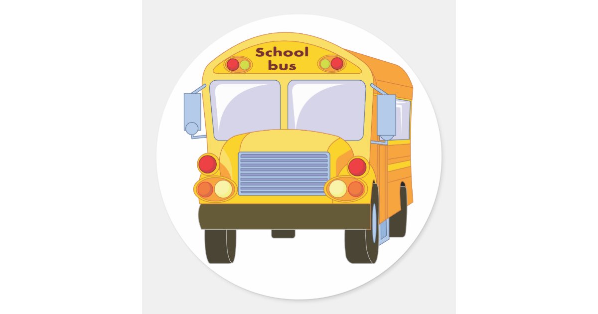 Yellow School Bus Stickers | Zazzle