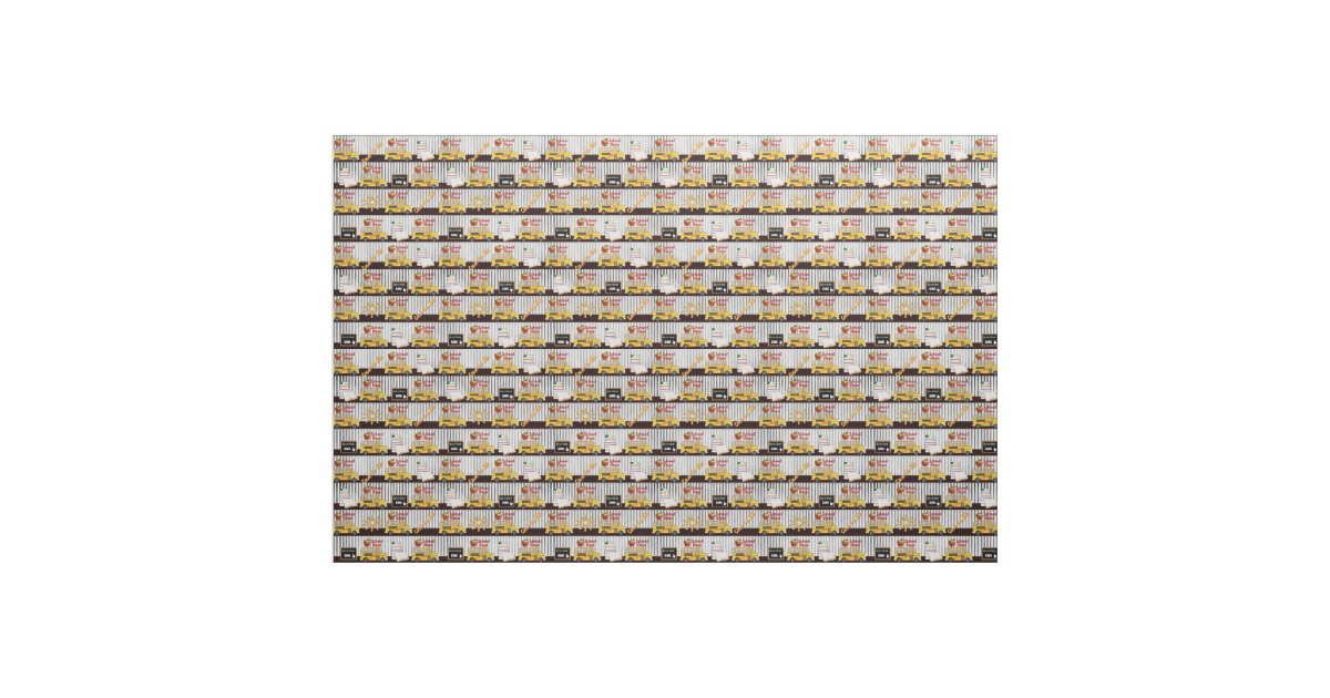 Yellow School Bus Striped Fabric | Zazzle