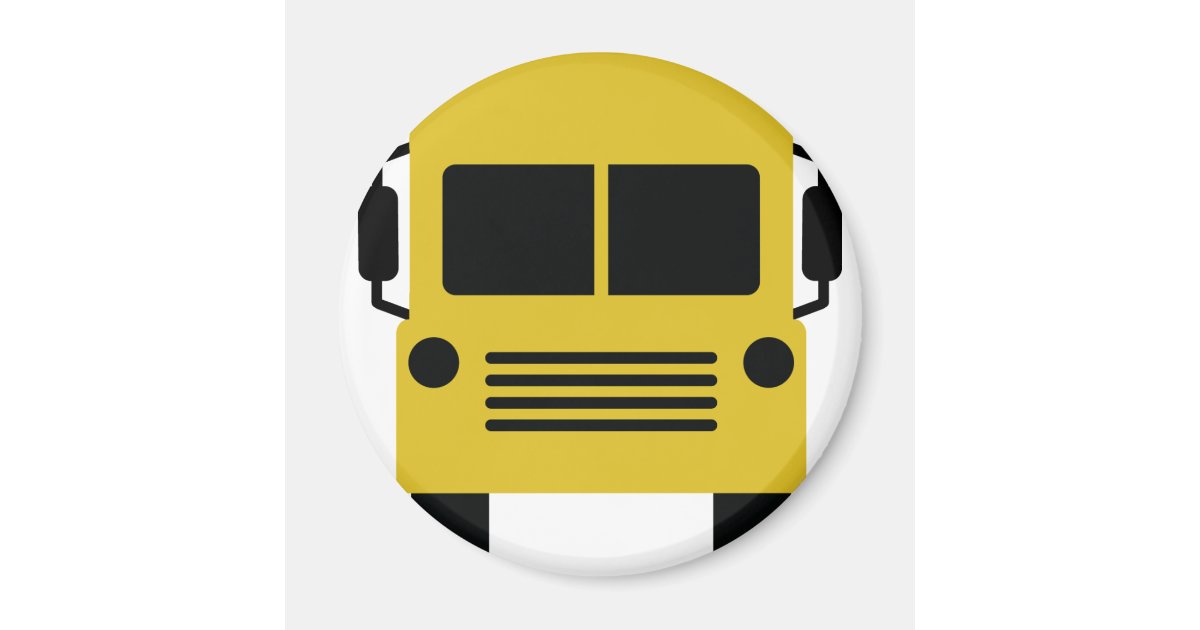 yellow school bus symbol magnet | Zazzle