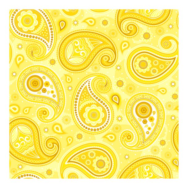Paisley pattern yellow and grey fabric | Zazzle.com