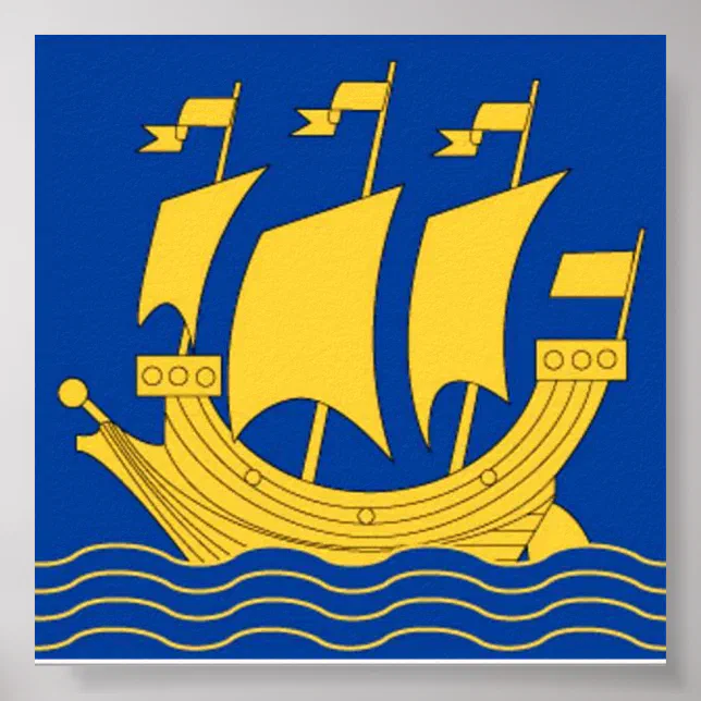 Yellow Ship Poster | Zazzle