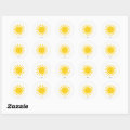 Yellow Simple Sun Round Sticker | Zazzle