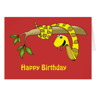Happy Birthday Snake Cards | Zazzle