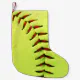 Yellow softball ball small christmas stocking | Zazzle