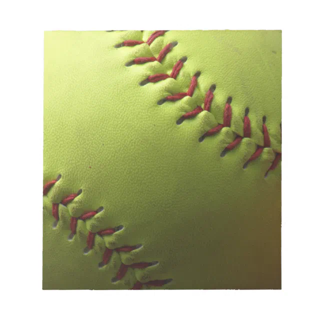 Yellow Softball Notepad | Zazzle