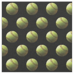 Yellow Softball Polkadot Fabric | Zazzle