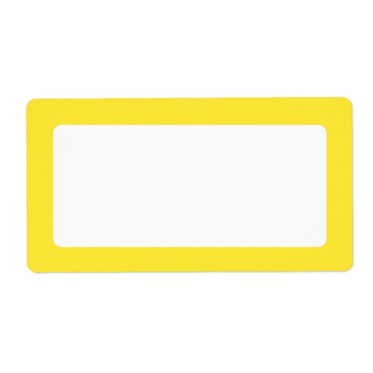 Yellow solid color border blank label | Zazzle.com