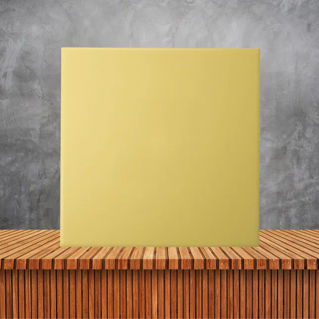 Yellow Solid Color Ceramic Tile | Zazzle