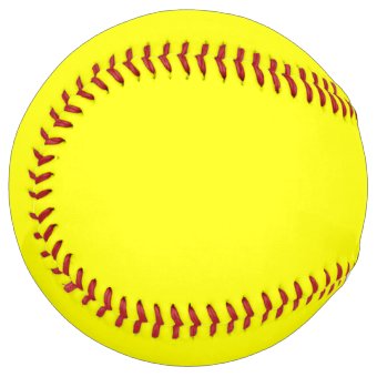 Yellow Solid Color Softball | Zazzle