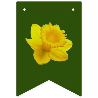 Yellow Spring Daffodil - Wedding Bunting Flags | Zazzle