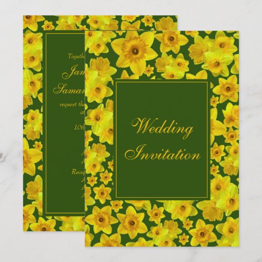 Yellow Spring Daffodil - Wedding Invitation | Zazzle