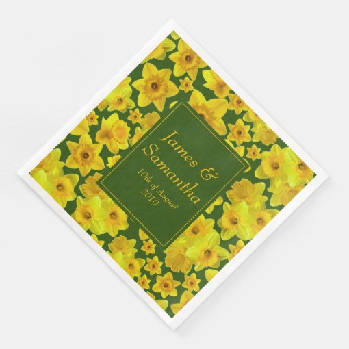 Yellow Spring Daffodil - Wedding Paper Dinner Napkins | Zazzle