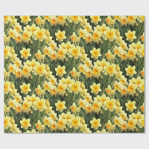 Yellow Spring Daffodils Wrapping Paper | Zazzle