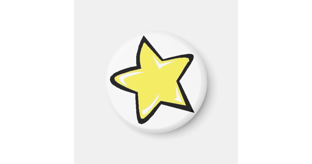 Yellow Star Magnet | Zazzle