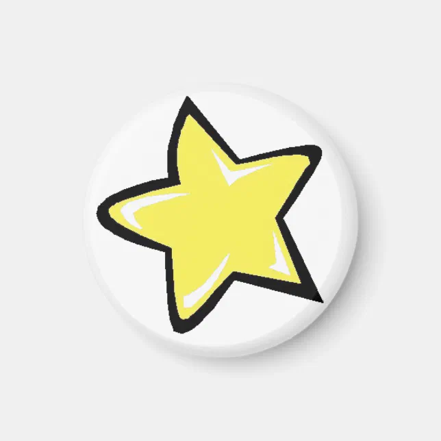 Yellow Star Magnet | Zazzle