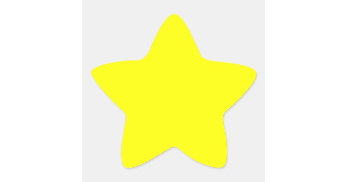 Yellow Star Sticker | Zazzle