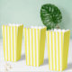 Yellow Stripes Popcorn Favor Box | Zazzle