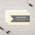 Yellow Stripes Social Calling Cards | Zazzle