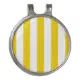 Yellow Stripes, White Stripes, Striped Pattern Golf Hat Clip | Zazzle