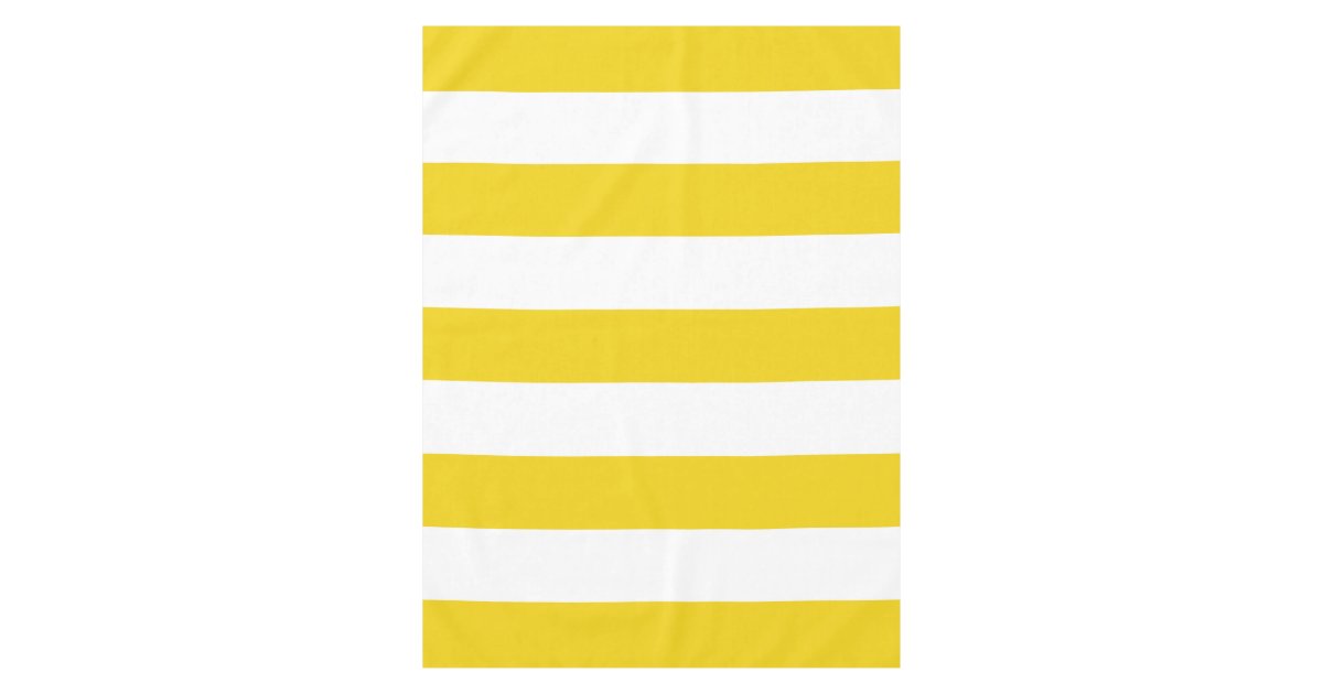 Yellow Stripes, White Stripes, Striped Pattern Tablecloth | Zazzle