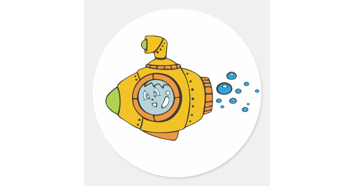 Yellow Submarine Classic Round Sticker | Zazzle