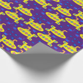 Yellow Submarines Personalize Background Colour Wrapping Paper | Zazzle