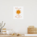Yellow Sun Baby Shower Welcome Poster | Zazzle