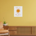 Yellow Sun Baby Shower Welcome Poster | Zazzle