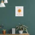 Yellow Sun Baby Shower Welcome Poster | Zazzle