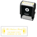 Yellow Sun Rays | Custom Return Address Self-inking Stamp | Zazzle