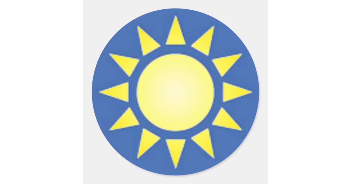 Yellow Sun Sticker | Zazzle