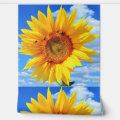 Yellow Sunflower and Bees Wallpaper | Zazzle