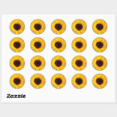 Yellow Sunflower Burlap Sticker Envelope Seal | Zazzle