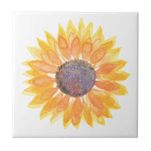 Yellow Sunflower Ceramic Tile | Zazzle