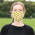 Yellow Sunflower Flower Floral Pattern Adult Cloth Face Mask | Zazzle