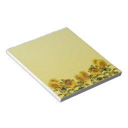 Yellow Sunflower Notepad | Zazzle