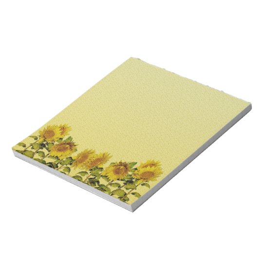 Yellow Sunflower Notepad | Zazzle.com