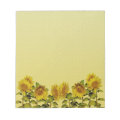 Yellow Sunflower Notepad | Zazzle