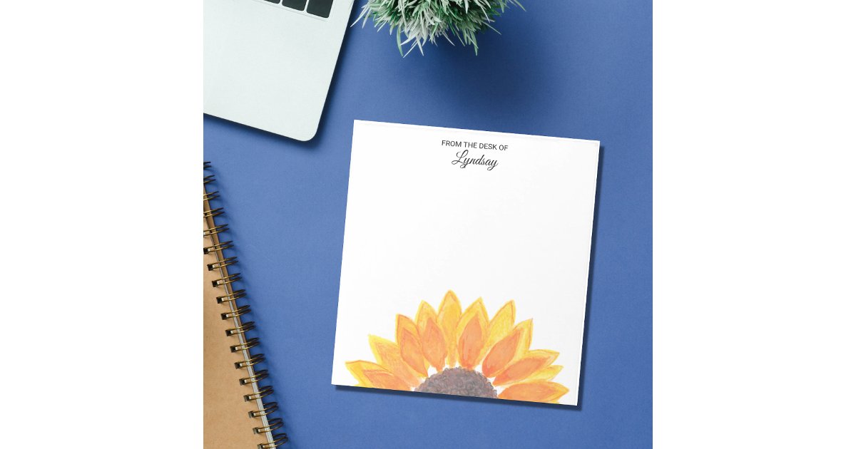 Yellow Sunflower Notepad | Zazzle