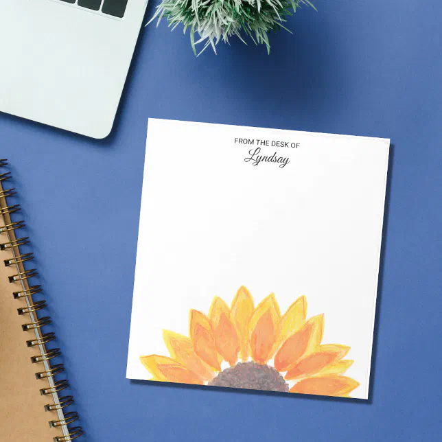 Yellow Sunflower Notepad | Zazzle