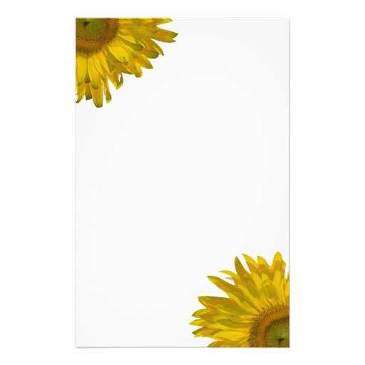 Yellow Sunflower Stationery | Zazzle