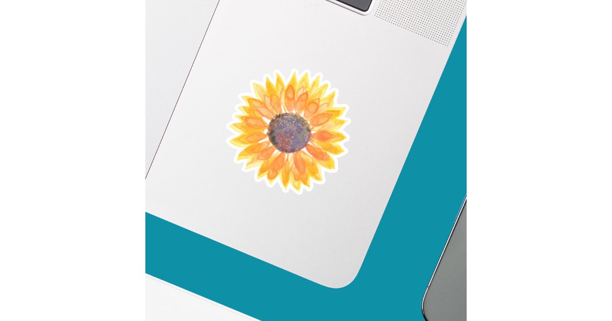 Yellow Sunflower Sticker | Zazzle
