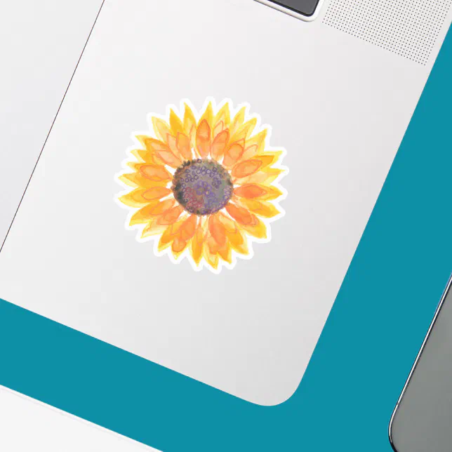 Yellow Sunflower Sticker | Zazzle