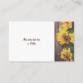 Yellow Sunflowers on Barn Wood Rustic Country Business Card | Zazzle