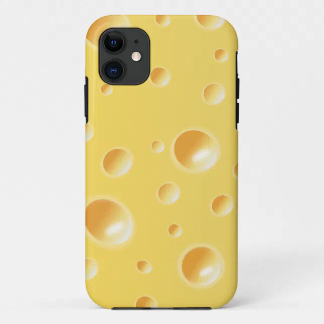 Yellow Swiss Cheese Slice Texture iphone 5 case | Zazzle