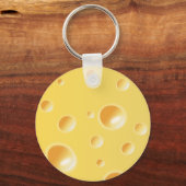 Yellow Swiss Cheese Texture Keychain | Zazzle