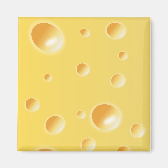 Yellow Swiss Cheese Texture Magnet | Zazzle.com