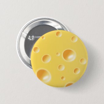 Yellow Swiss Cheese Texture Pinback Button | Zazzle