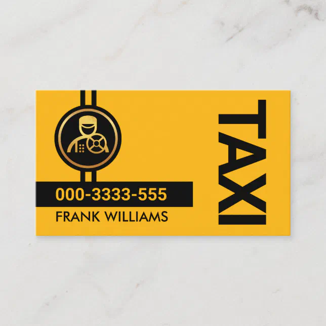 Yellow Taxi Lines Cab Driver Business Card | Zazzle